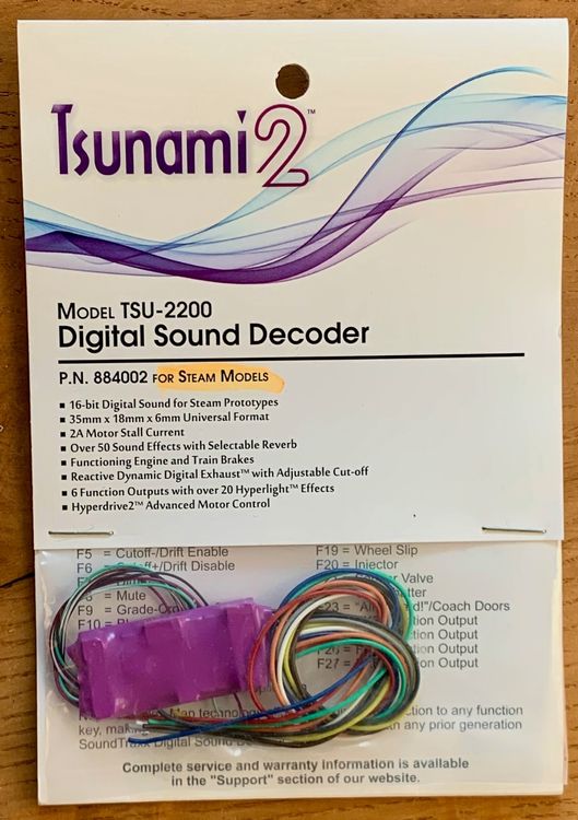 Tsunami-2 DCC Sound Decoder 884002 Steam - 2 Amp. Spur-O etc (Neu und ...