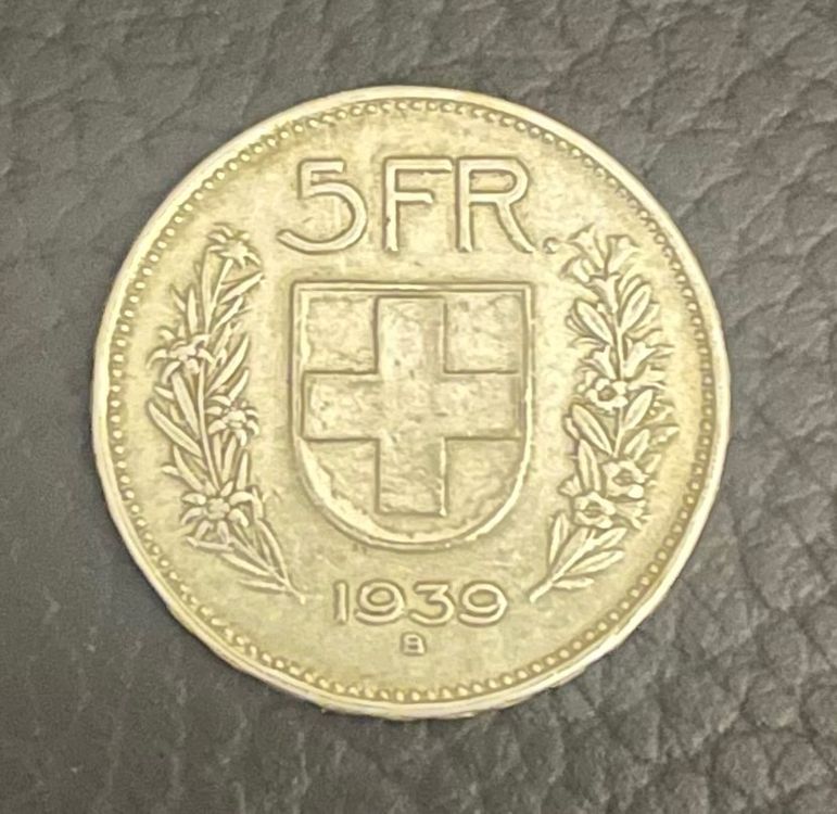 5 Franken Silber 1939 (Gebraucht) in Allschwil für CHF 13 – mit Lieferung auf Ricardo kaufen