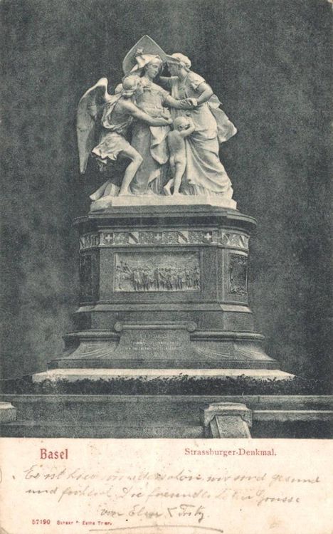Basel, Strassburger-Denkmal, gel. 1907, Stempel Rothrist | Kaufen auf Ricardo