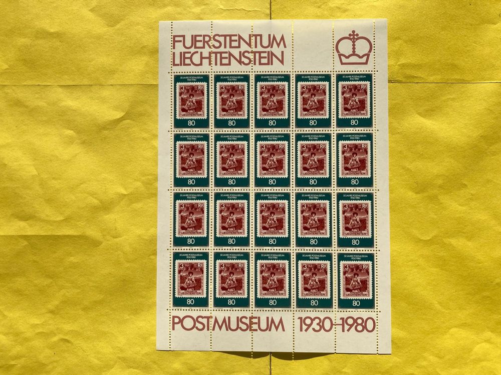 Bogen 50 Jahre Postmuseum Vaduz 1980 (Neu (gemäss Beschreibung)) in Grabs für CHF 19.95 – mit ...