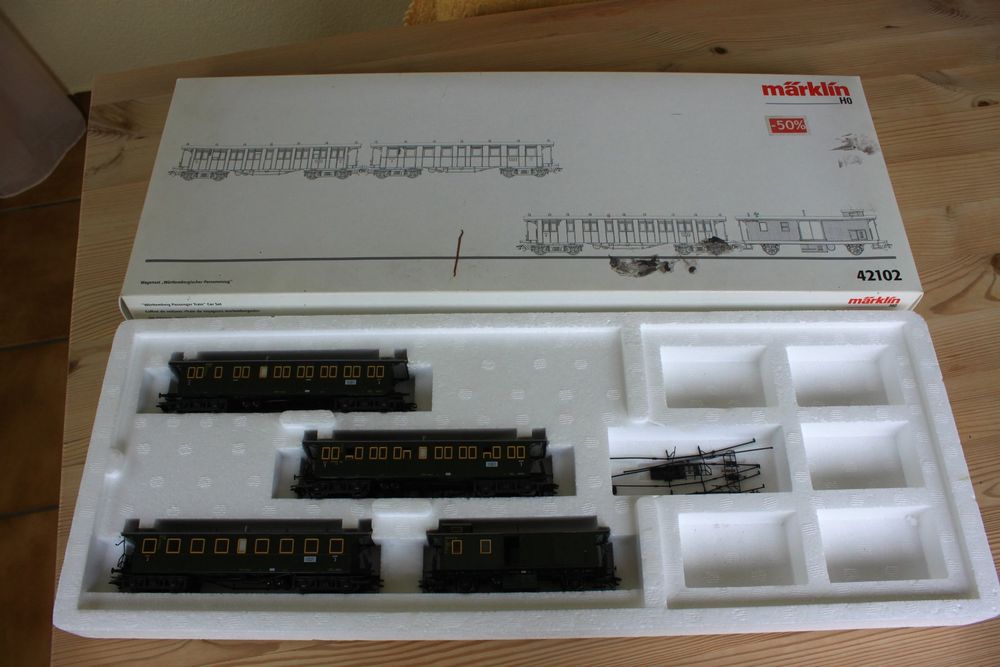 Märklin 42102 Wagenset Württembergischer Personenzug H0 WS | Acheter ...