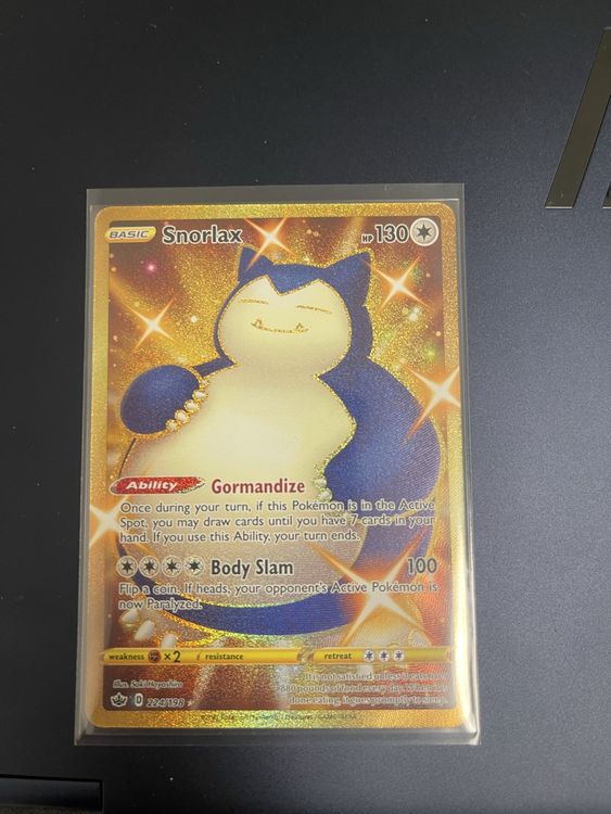 Snorlax Gold Pokemon Karte Shiny 130/189 (Gebraucht) in Breitenbach für ...
