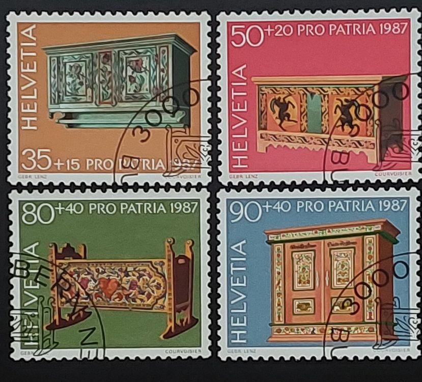 1987 Pro Patria B215+B218 ʘ ET Stempel, gummiert | Kaufen auf Ricardo