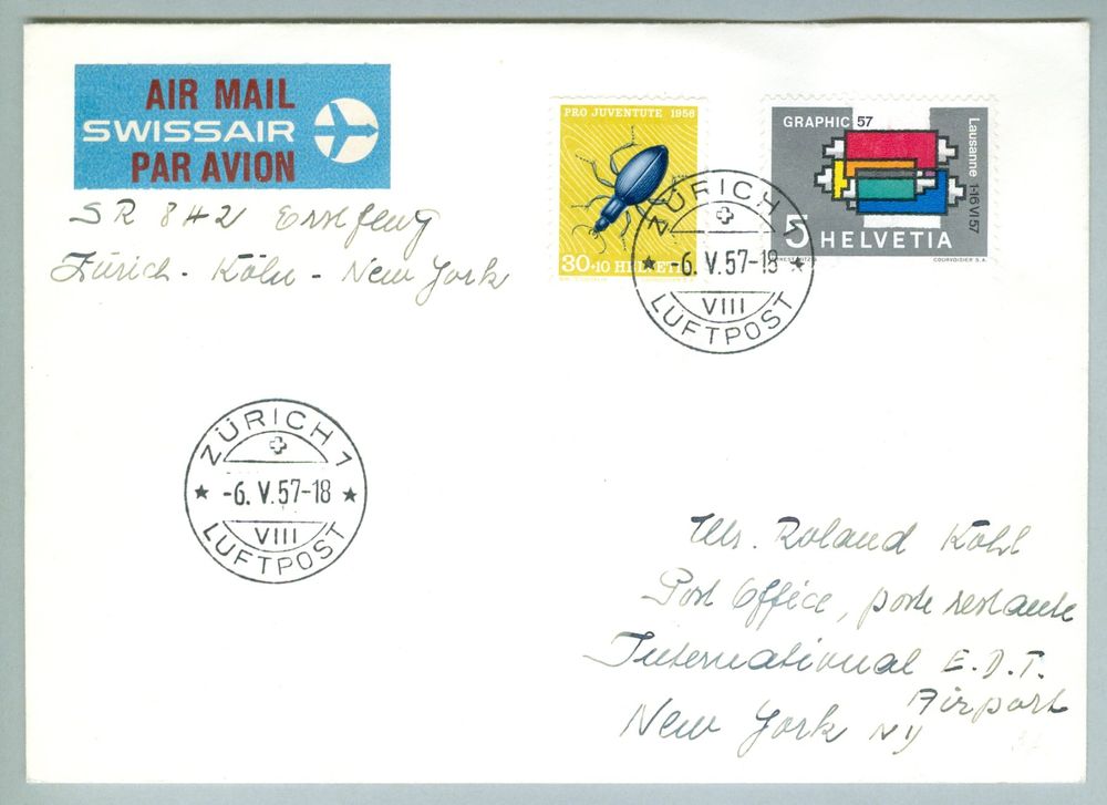 1957 Schweiz Flugpost RF | Kaufen auf Ricardo