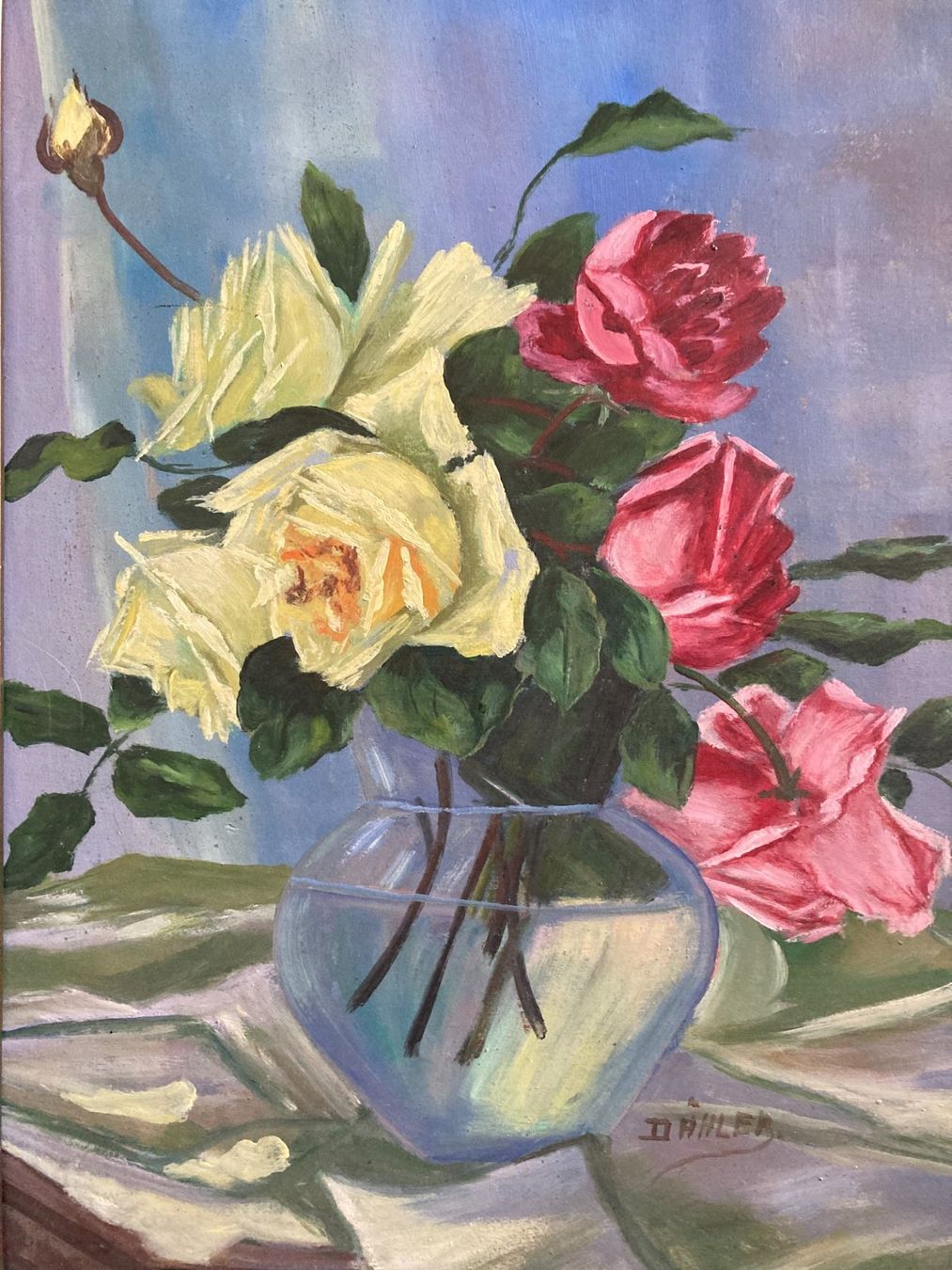 GEMÄLDE BILD SIGNIERT DÄHLER ROSEN VON FRITZ DÄHLER, BERN (Gebraucht) in Subingen für CHF 49 ...