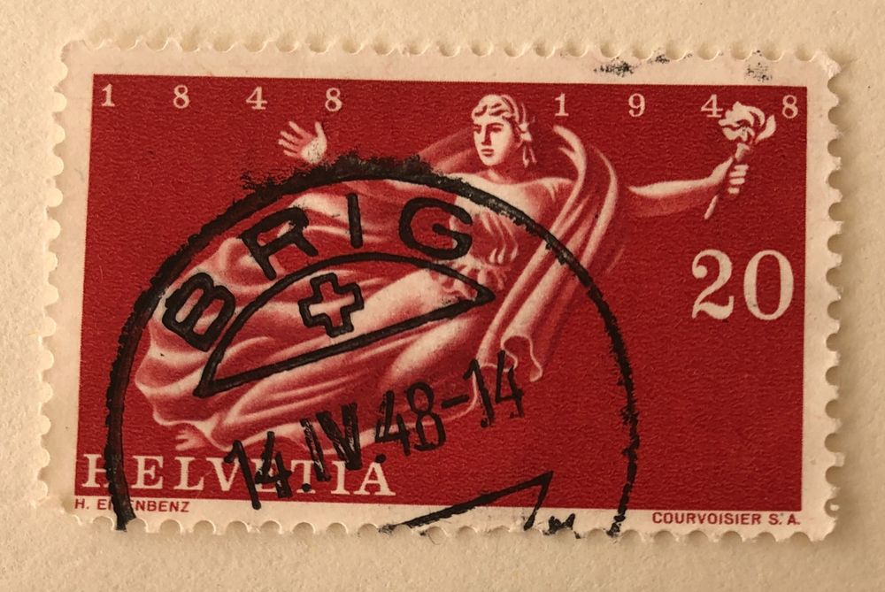 Nr.283 Helvetia Stempel Brig (Gebraucht) in Aarau für CHF 0.5 – mit Lieferung auf Ricardo kaufen