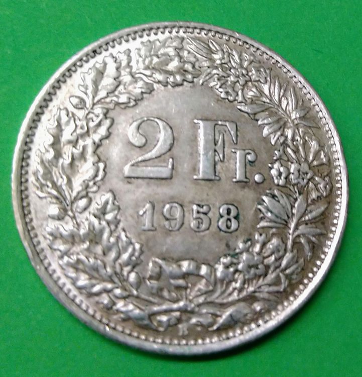 Nackte Helvetia 2 Franken 1958 Helvetia Schweiz Swiss (Gebraucht) in Wangen b. Olten für CHF 100 ...
