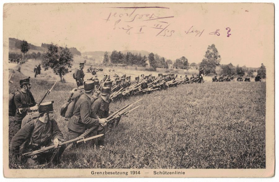 Grenzbesetzung 1914, Schützenlinie, Feldpost Bataillon 55 (Gebraucht) in Frauenfeld für CHF 9.7 ...