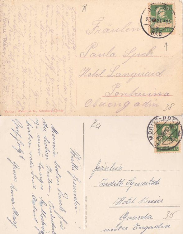 1921/23, "St. Moritz-Bad, Grand Hotel Neues Stahlbad", s/w (Gebraucht) in Wenslingen für CHF 5 ...