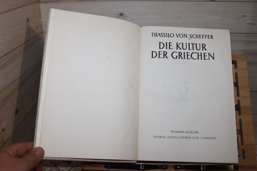 Die Kultur der Griechen - Thassilo von Scheffer (Gebraucht) in Kaden ...