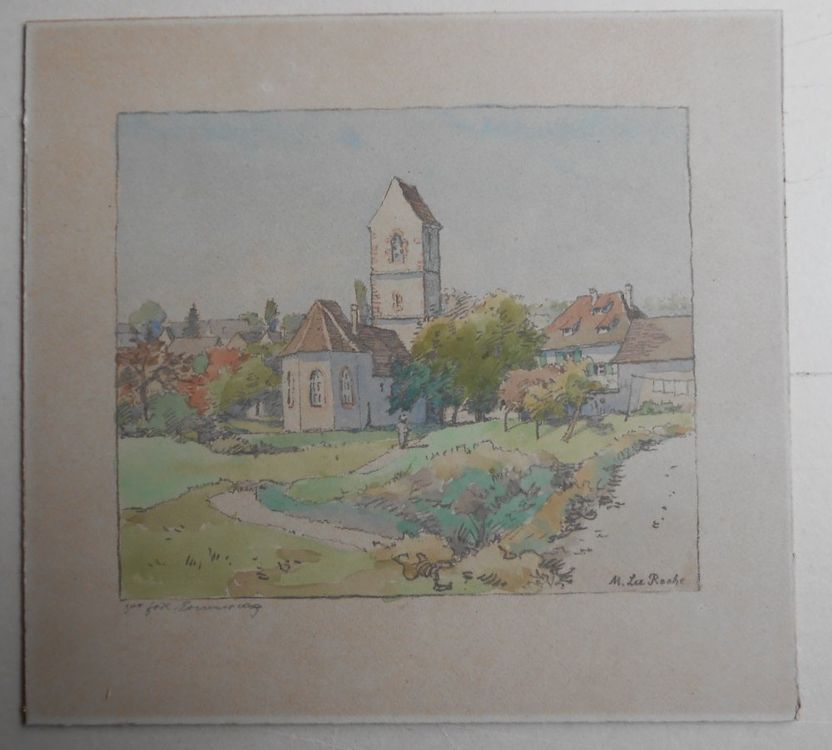 Maria La Roche. Aquarell, wharscheinlich Riehen. | Kaufen auf Ricardo