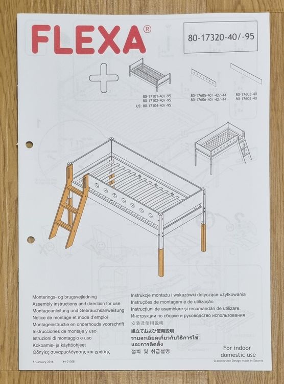 FLEXA White - Schrägleiter und Pfosten für halbhohes Bett (Gebraucht ...