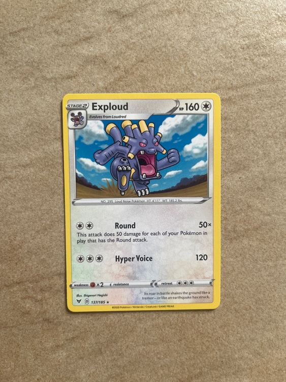 Carte Pokemon Exploud - Vivid Voltage - EN | Kaufen auf Ricardo