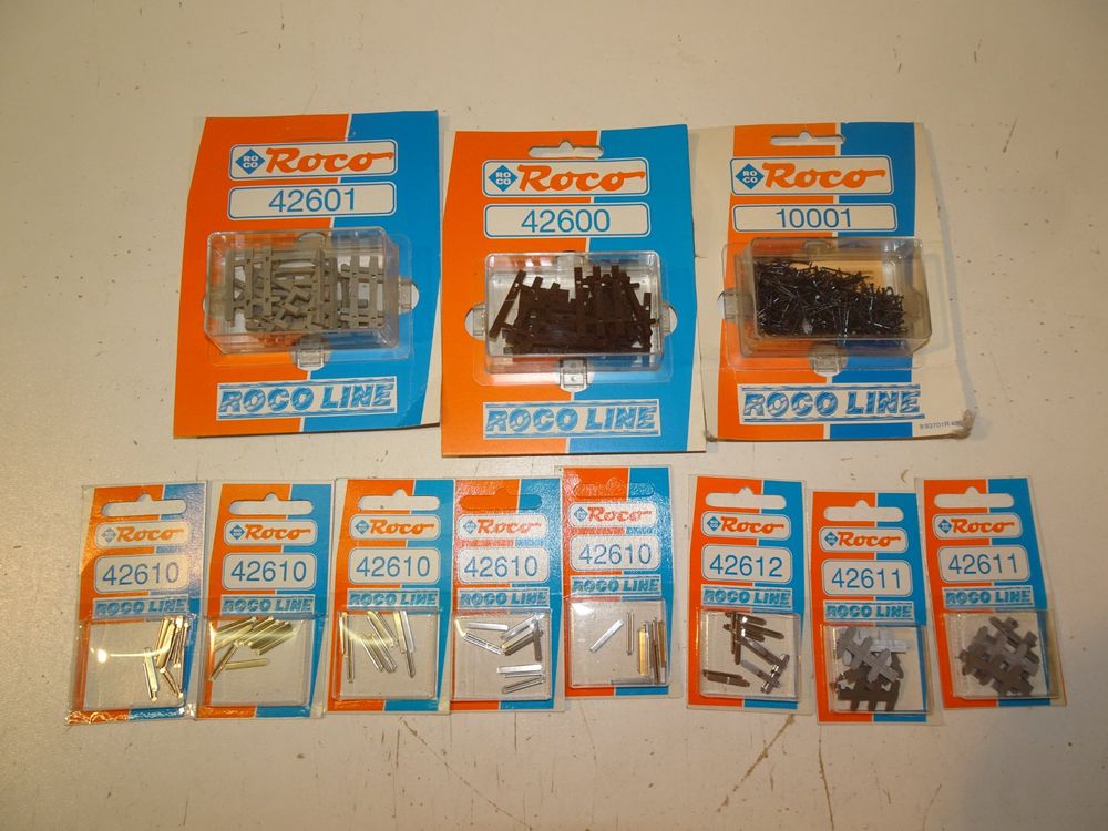 Roco Gleisbau Set Nägel Schwellen Schienenschuh u.a. HO (Neu (gemäss ...