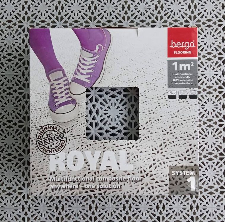 121 Stück Bergo Klick-Bodenplatten ROYAL Grau Balkon/Garten | Kaufen ...
