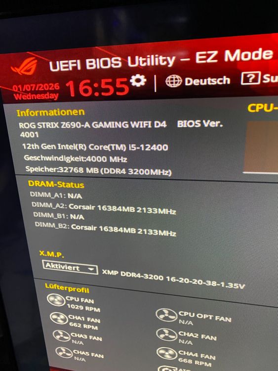 Corsair Vengeance RGB Pro SL DDR4 3200MHz 2x16=32GB (Gebraucht) in ...