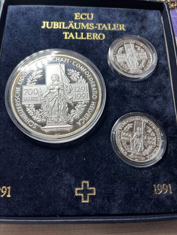 ECU JUBILÄUMS-TALER TALLERO 999 Silber (Neu und originalverpackt) in St. Peterzell für CHF 230 ...