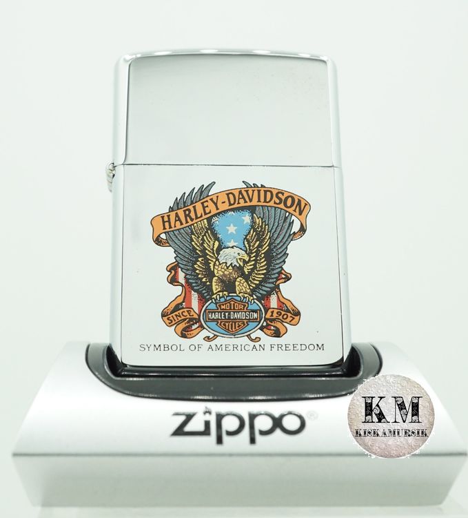 ZIPPO® HARLEY DAVIDSON® - LOGO PRINT - 1993 - UNGEZÜNDET (Neu (gemäss ...