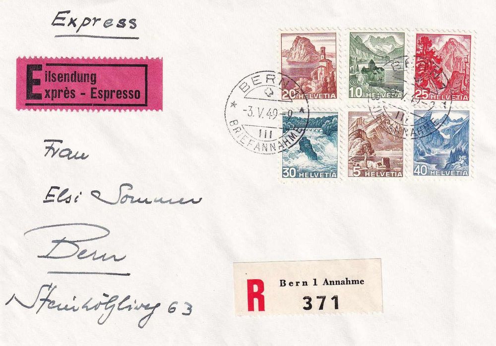 Nr. 285-90, Satzbrief Landschaften (Gebraucht) in Lausen für CHF 40 – mit Lieferung auf Ricardo ...