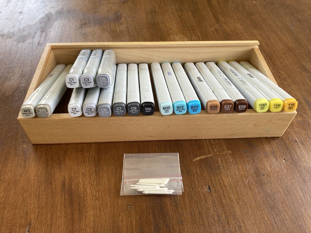 Copic classic Set Profi Filzstifte, Patronen, Papier (Gebraucht) in ...