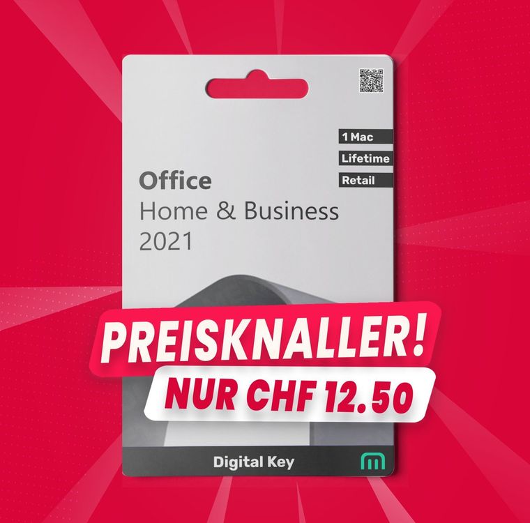 Office Home and Business 2021 - Original Retail Key - MAC (Gebraucht) in Dietlikon für CHF 12.5 ...