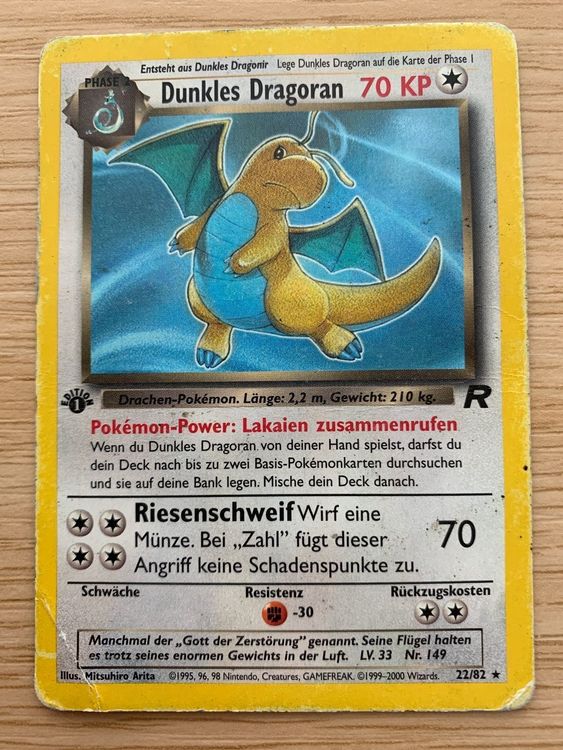 Dunkles Dragoran 1st Edition Rocket 22 (Gebraucht) in Schattdorf für ...