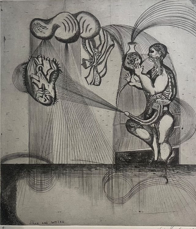 Alex Sadkowsky (1934) Grosse Radierung Handsigniert (Gebraucht) in ...