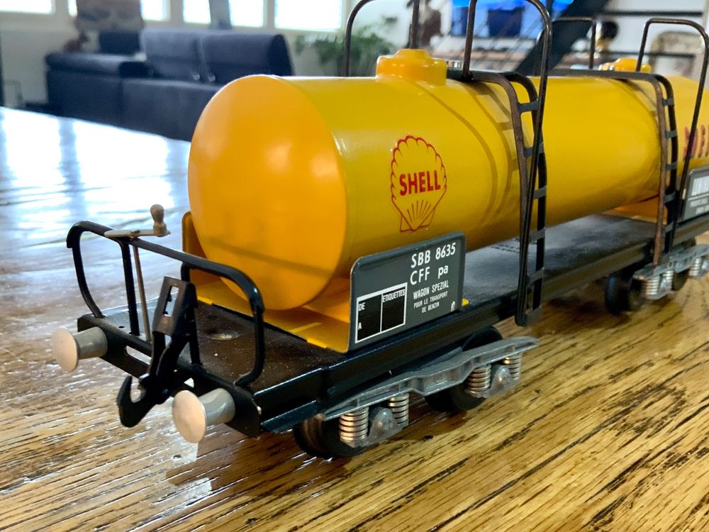 BUCO SHELL SBB 8635 VINTAGE GÜTERWAGEN, SPUR 0, TOP ZUSTAND (Gebraucht ...