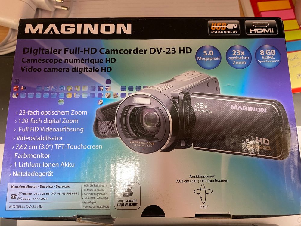 Digitaler Full-HD Camcorder Maginon (Gebraucht) in Bolligen für CHF 21 ...