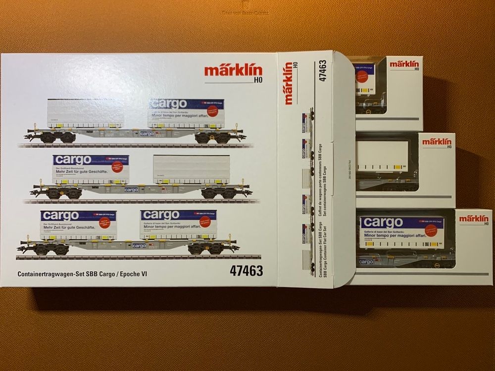 Märklin H0 47463 Containertragwagen-Set SBB Cargo AC Analog | Kaufen ...