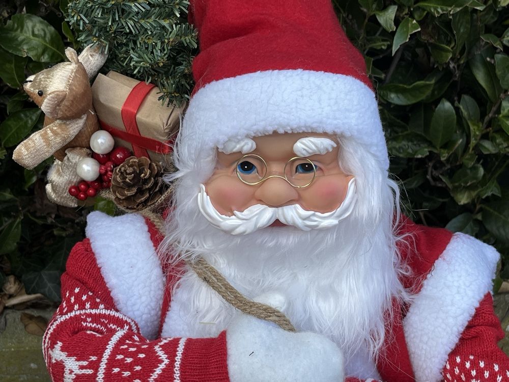 Samichlaus mit Schlitten Nikolaus gross 80 cm Retro Santa (Gebraucht ...