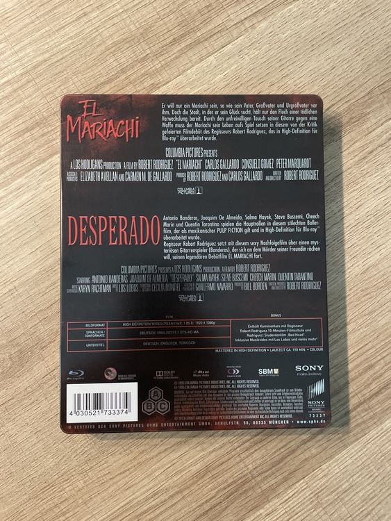 El Mariachi/Desperado BluRay Steelbook (Gebraucht) in Hagendorn für CHF 12 – mit Lieferung auf ...