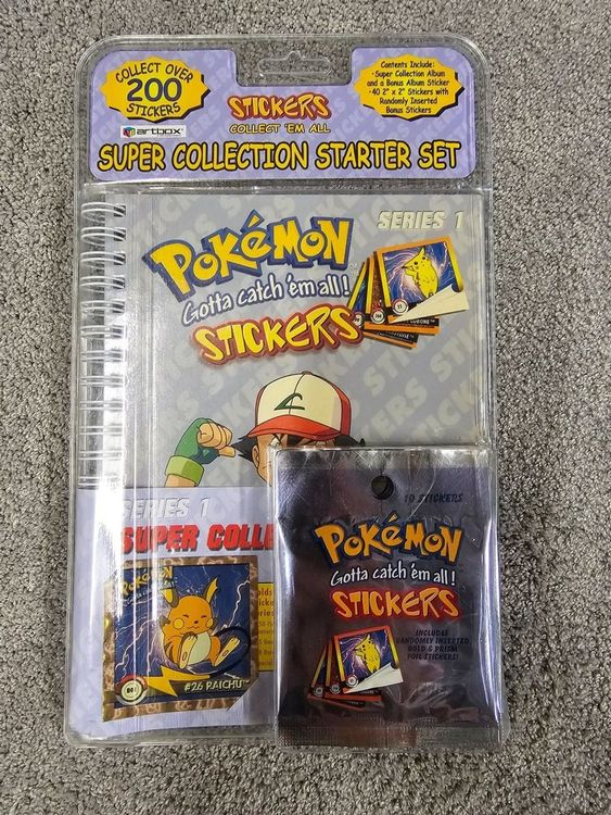 Pokemon Super Collection Starter-Set sticker Serie 1 (1999) (Neu ...