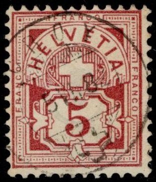 CROY 5 VII 82 - Vollstempel auf 5 Rp. Wertziffer (weiss) (Gebraucht) in Eglisau für CHF 25 – mit ...