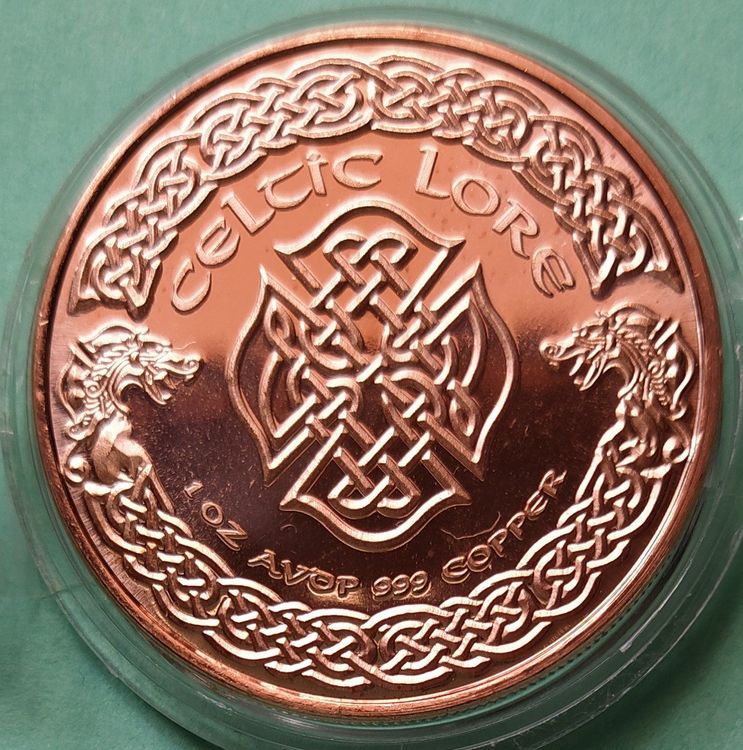 MEDAILLE - MERLIN - CELTIC - 1 OZ FEINKUPFER - NEU IN KAPSEL (Neu ...