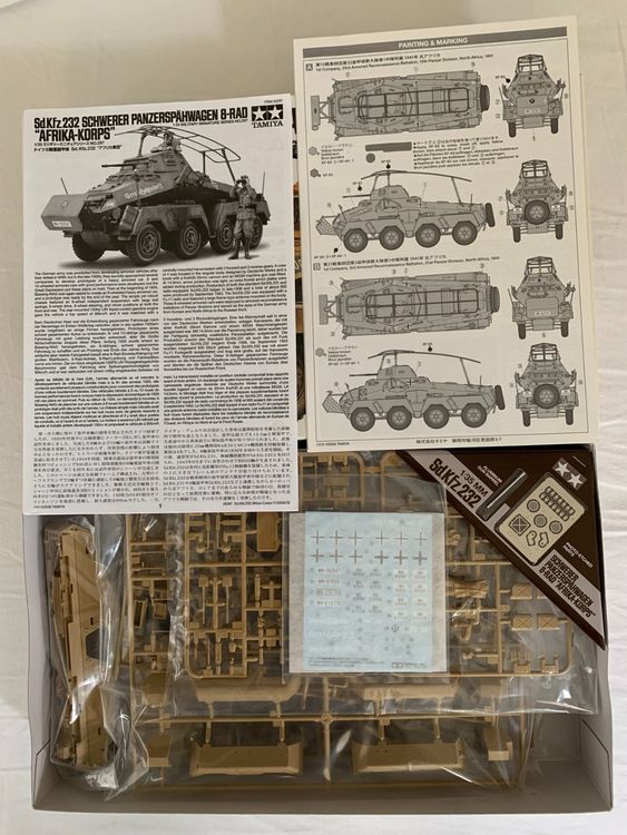 Tamiya Sd.Kfz.232 Schwerer Panzerspähwagen 8 Rad Afrika Korp | Acheter ...