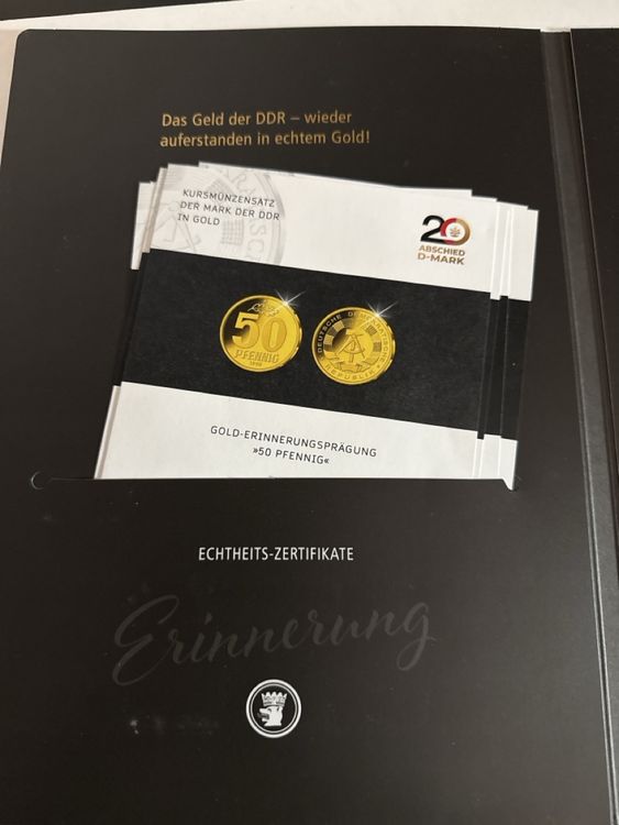 Erinnerungsprägungen Münzen DDR 2,22g Feingold (Gebraucht) in Ammerzwil BE für CHF 185 – mit ...