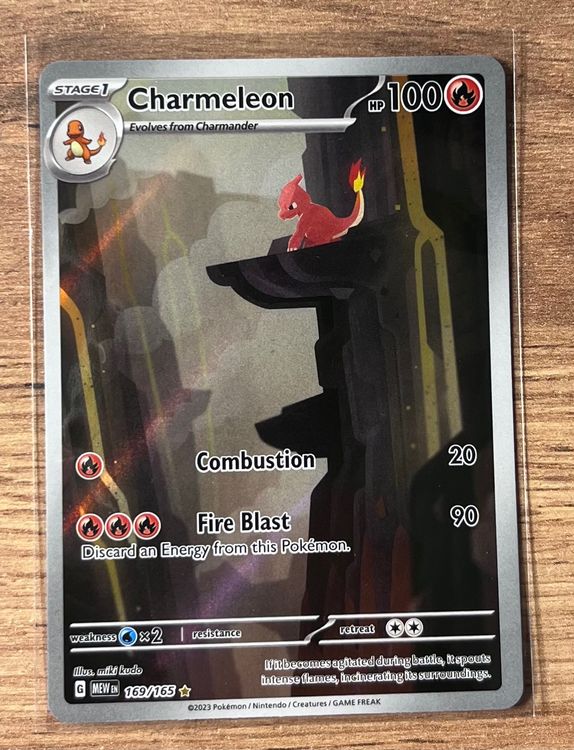 Charmeleon ART RARE 169/165 Pokemon Mew 151 (Neu (gemäss Beschreibung ...