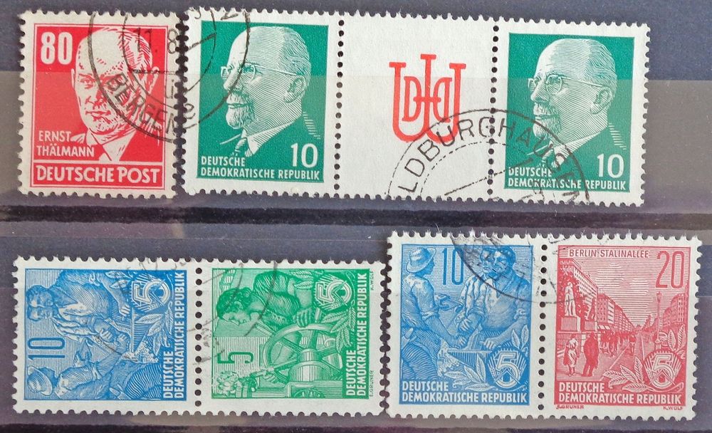 DDR: 80 Pf. 1952, 3 Zusammendrucke, O | Kaufen auf Ricardo