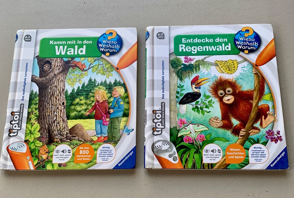 Tiptoi Bücher (Komm mit in d. Wald u Entdecke den Regenwald) (Gebraucht ...
