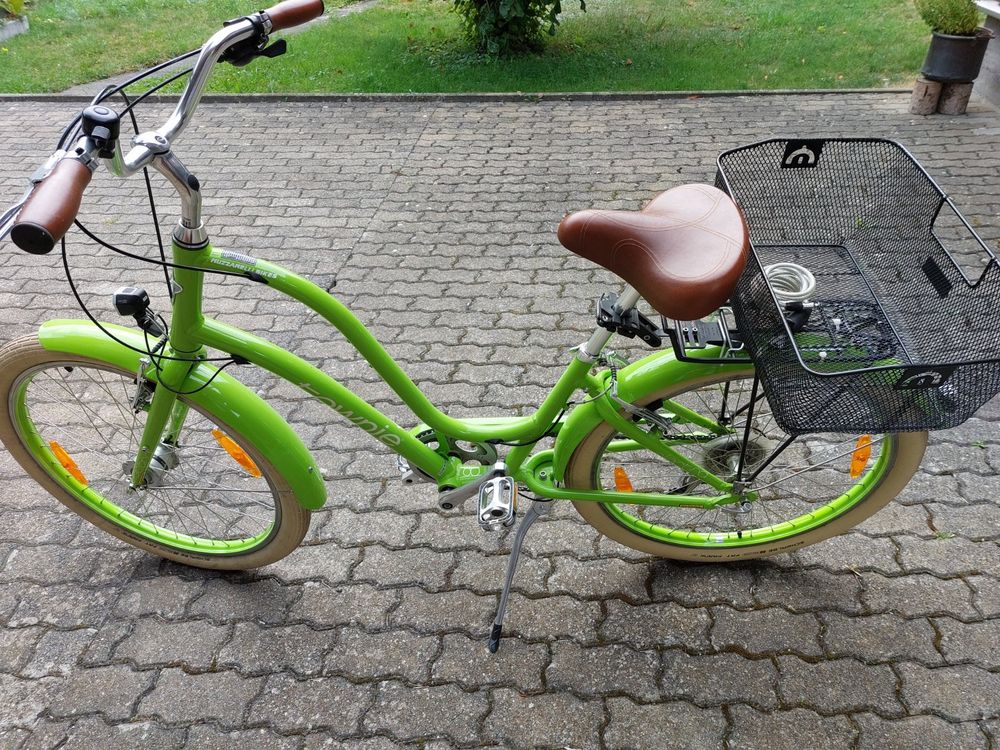 Top Zustand: Cownie Fahrrad grün, mit Korb, 28" (Gebraucht) in ...