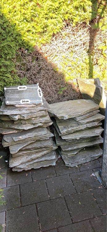 Granitplatten Wild Natursteine für Garten, ca. 28 Stk (Gebraucht) in ...