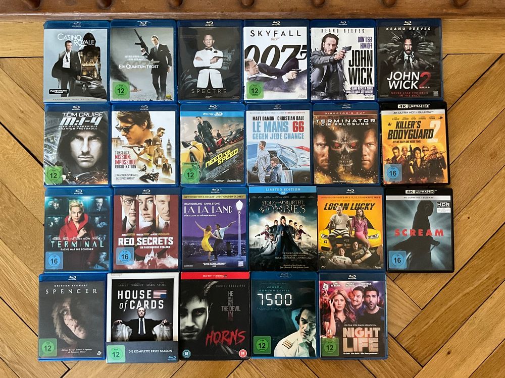 22-Filme-Sammlung BD + 4K: James Bond, John Wick, Mission… | Kaufen auf Ricardo