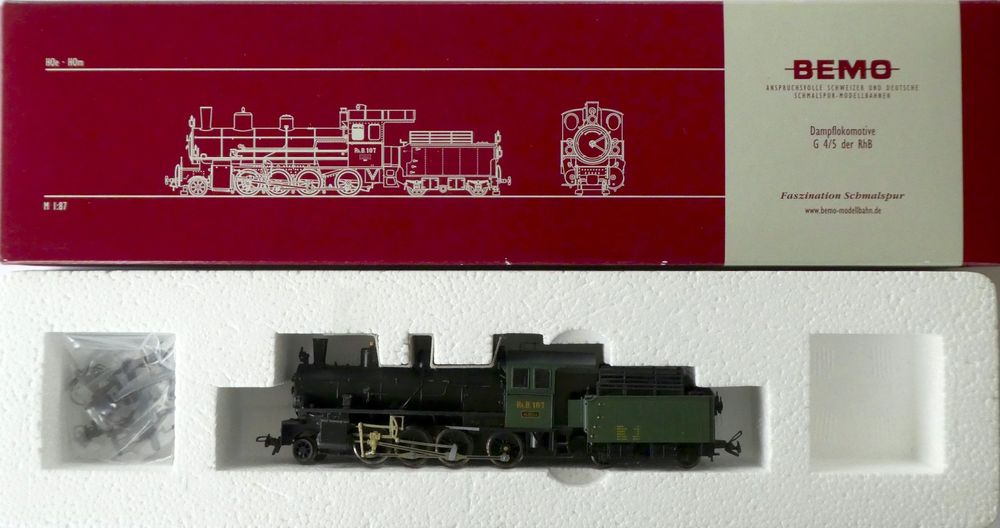 Bemo H0m; Dampflok G 4/5; digital, Sound; Art.-No. 1390 197 (Neu ...