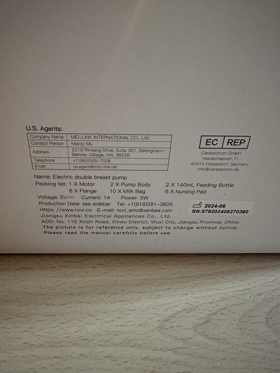 NCVI Elektrische Doppel-Milchpumpe - Neuwertig! Top Zustand (Gebraucht ...