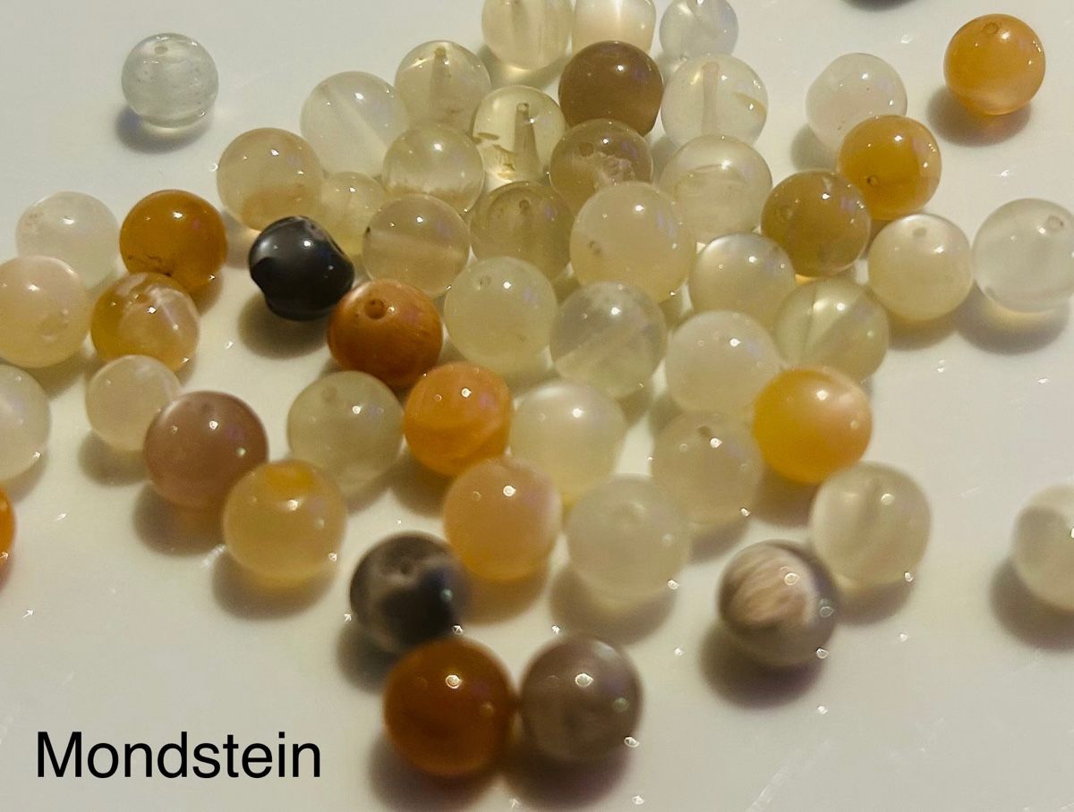 Mondstein 6 Mm Perlen Top Zustand Für Schmuckherstellung Kaufen Auf Ricardo