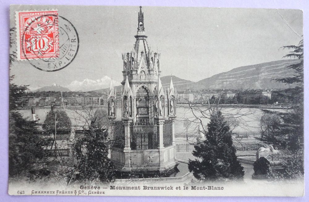 Genève - Monument Brunswick et le Mt-Blanc (Gebraucht) in Fétigny für CHF 1 – mit Lieferung auf ...