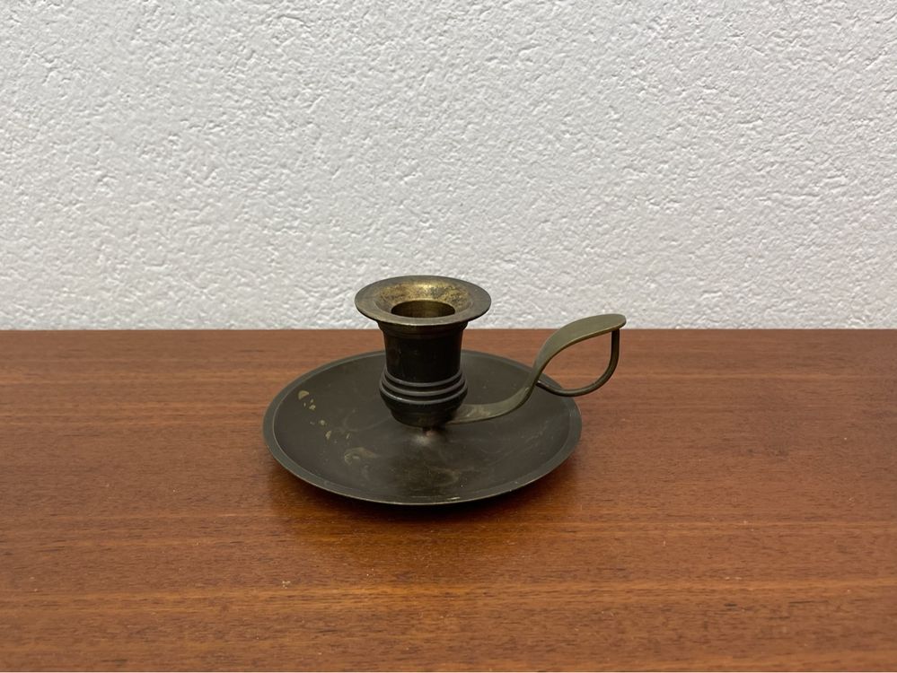 Art Deco Messing Kerzenleuchter vintage Handkerzenständer (Gebraucht) in Zürich für CHF 49 – mit ...