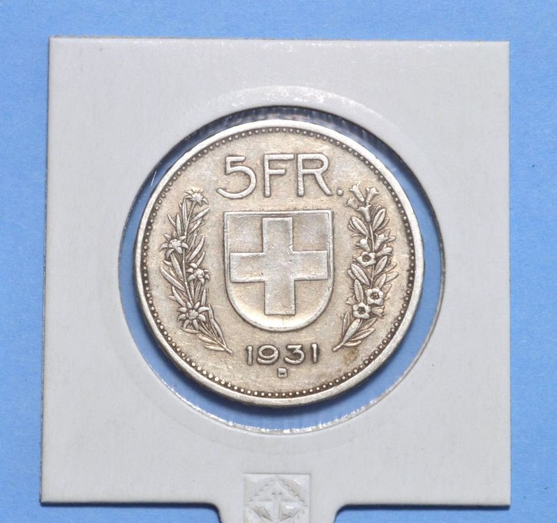 5 Franken 1931 (75 Grad verdreht) (Gebraucht) in Oberglatt ZH für CHF 106 – mit Lieferung auf ...