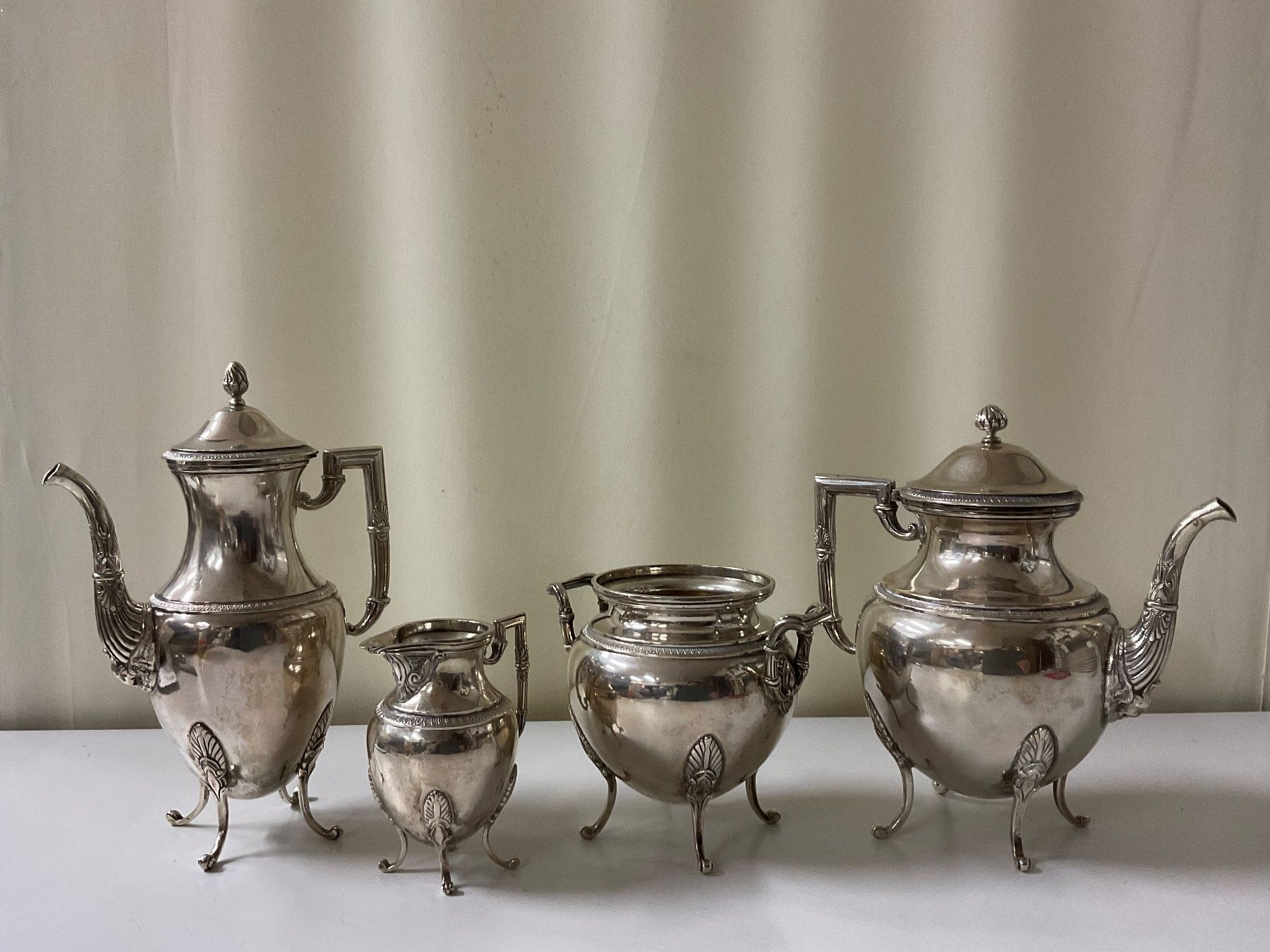 Antikes Teeservice Silber mit Dianakopfpunze Wien/1872-1922 (Gebraucht ...